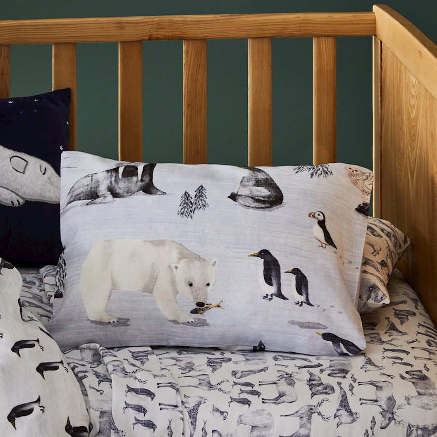 Snow Friends Ice Cot Quilt Cover Set | Adairs