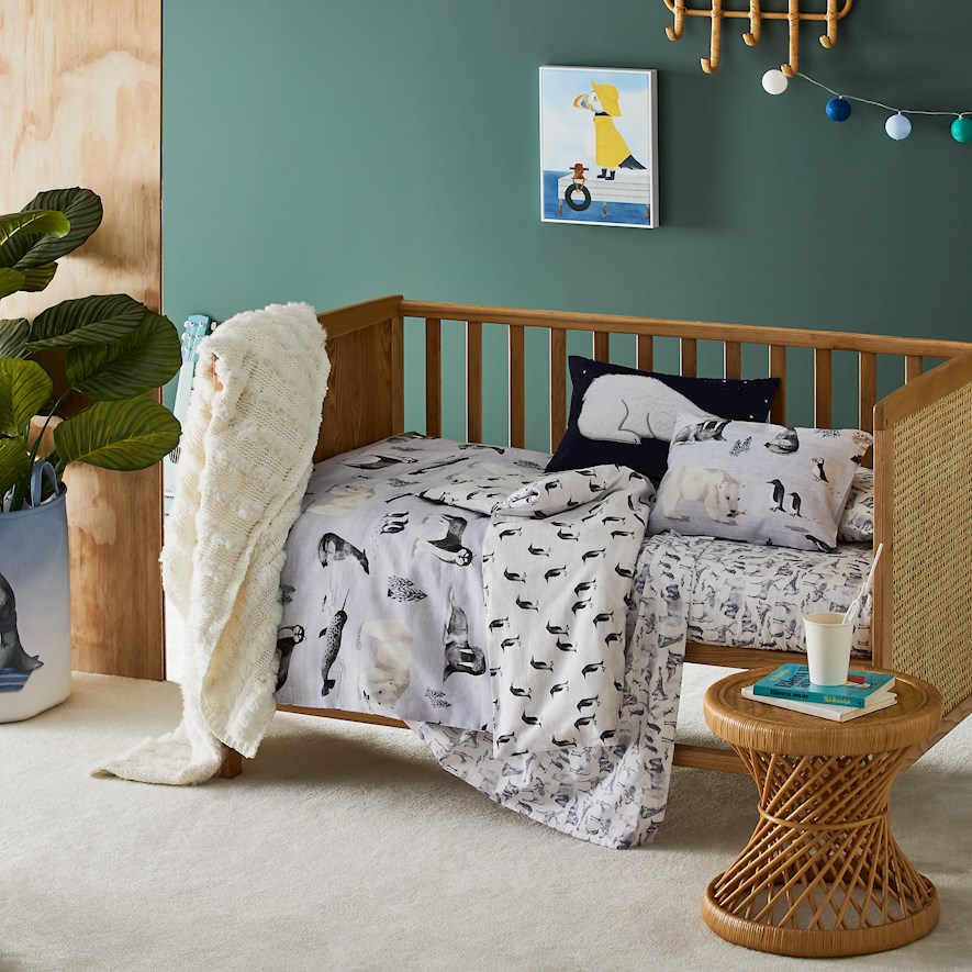 Snow Friends Ice Cot Quilt Cover Set | Adairs