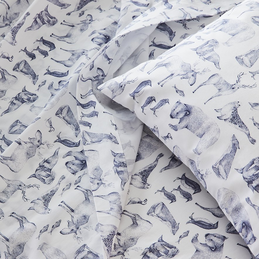 Snow Friends Ice Cot Sheet Set | Adairs