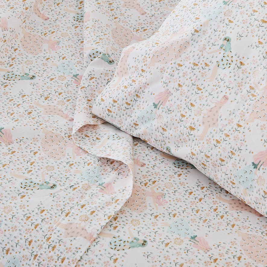 I Believe in Unicorns Pink Salt Cot Sheet Set | Adairs