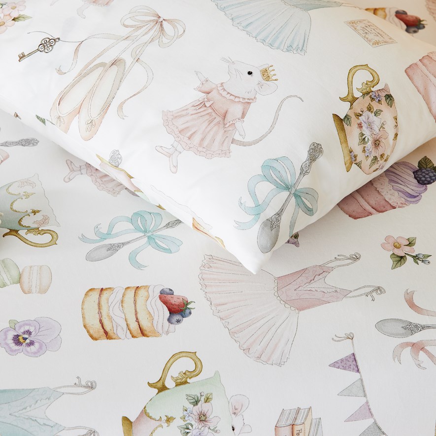 Fleur Harris Garden Party Fitted Pink Cot Fitted Sheet Set | Adairs