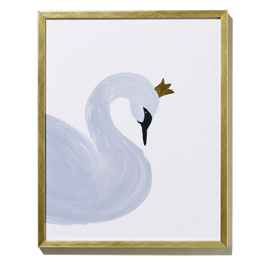 Framed Wall Art Pink Swan | Adairs