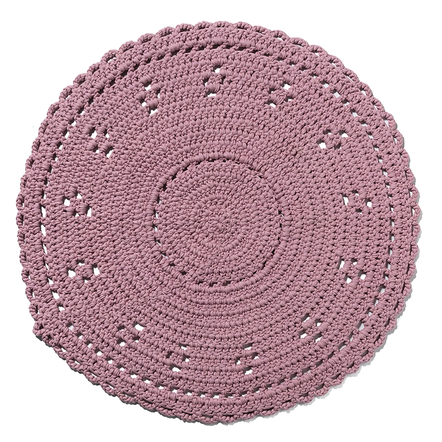 Mini Crochet Rug Pink | Adairs