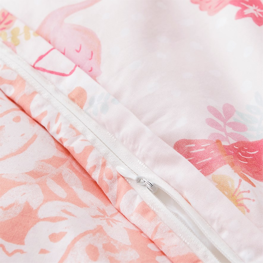Tropical Adventure Lotus Pink Cot Duvet Cover Set | Adairs