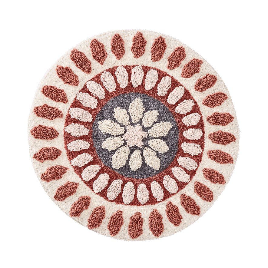 Arabesque Clay Bath Mat | Adairs