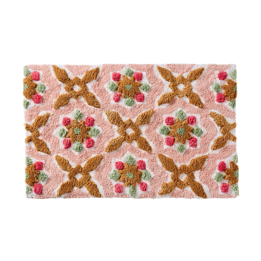 Sierra Tiled Primrose Bath Mat | Adairs