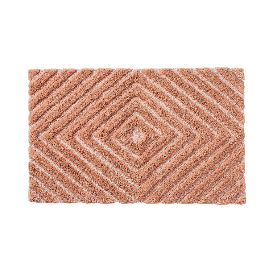 Diamond Geo Earth Bath Mat | Adairs