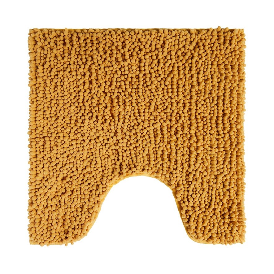 Microplush Mustard Bobble Contour Mat | Adairs