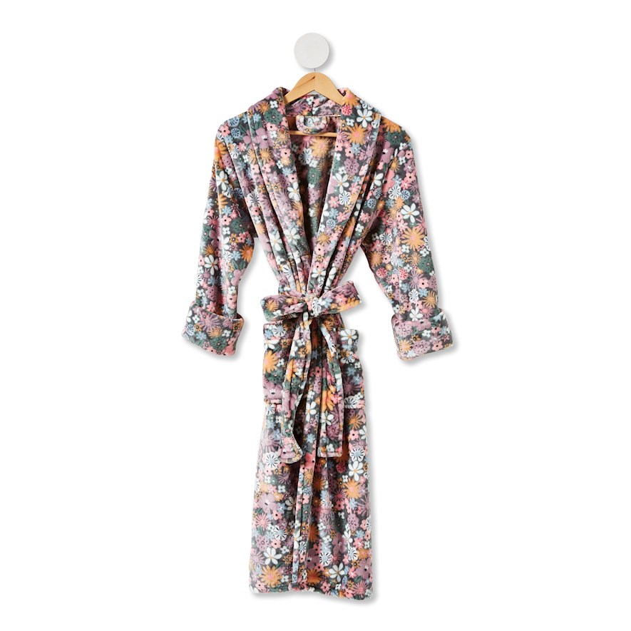 Printed Habitation Floral Bathrobe | Adairs