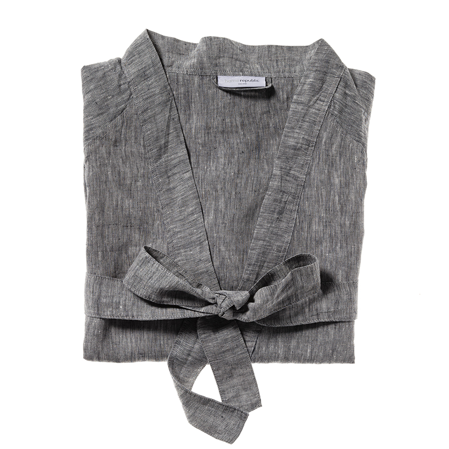 Vintage Washed Indigo Linen Robe | Adairs