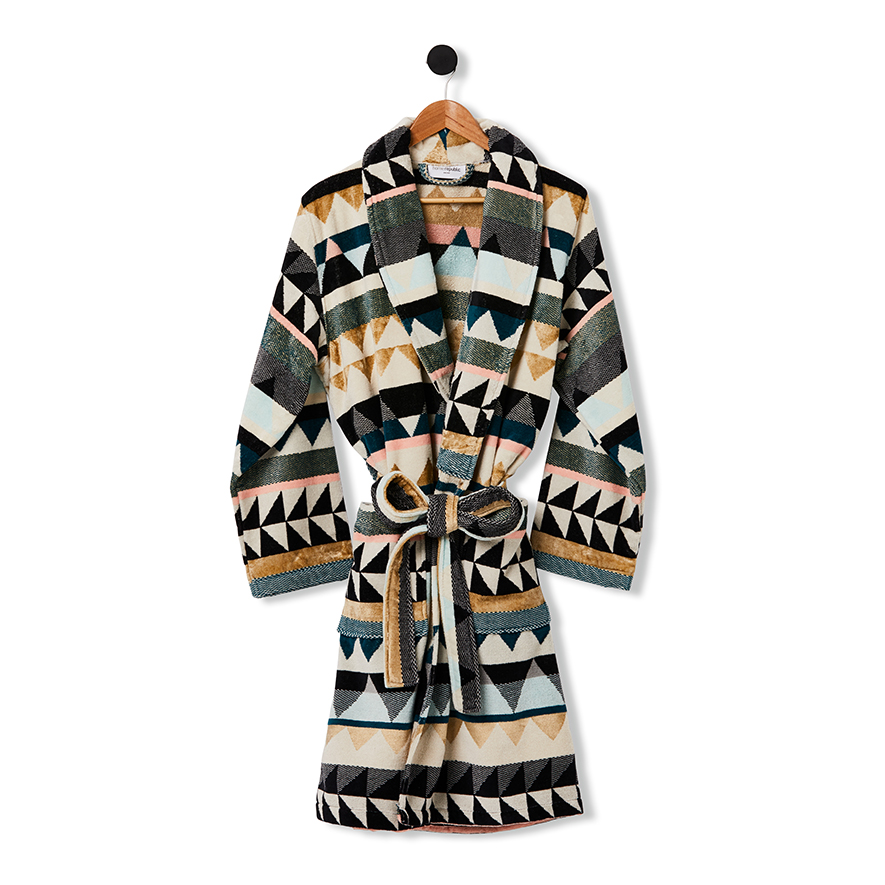 Zanzibar Bathrobe Gold Luxe | Adairs