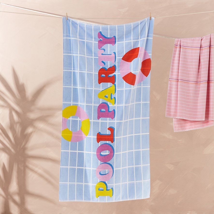 Velour Pool Party Beach Towel | Adairs