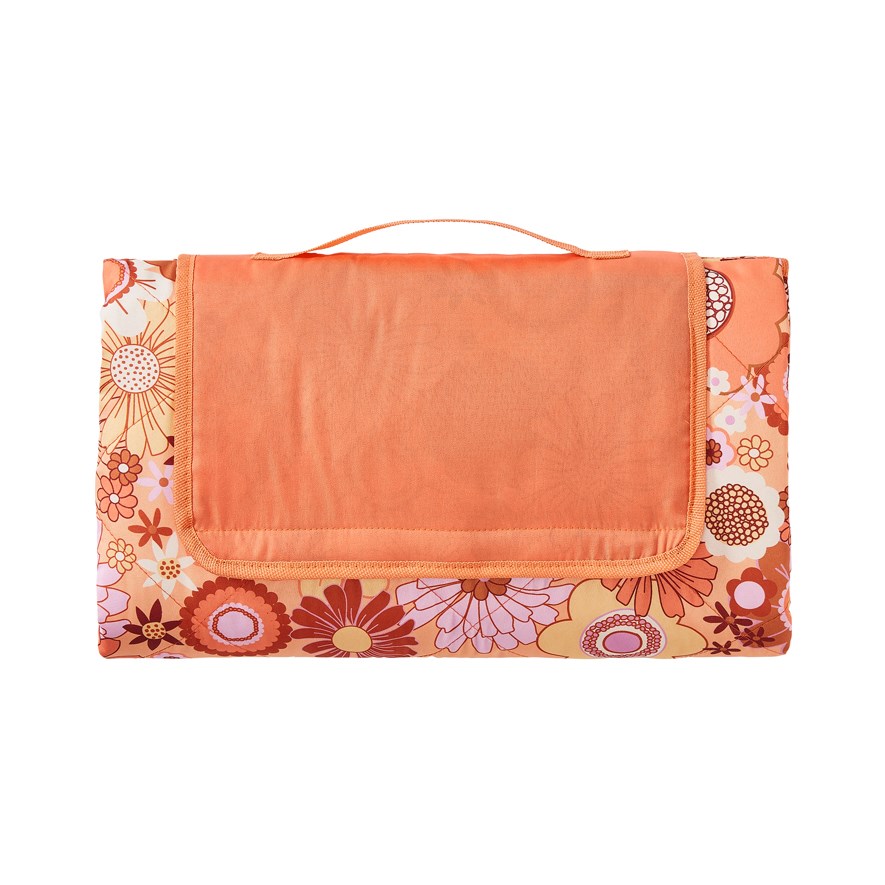 Round Retro Floral Picnic Rug | Adairs