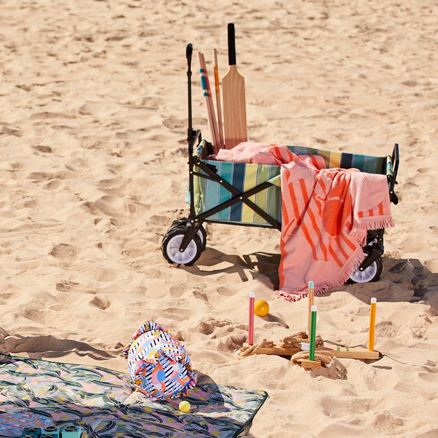 Feeling Peachy Velour Beach Towel | Adairs