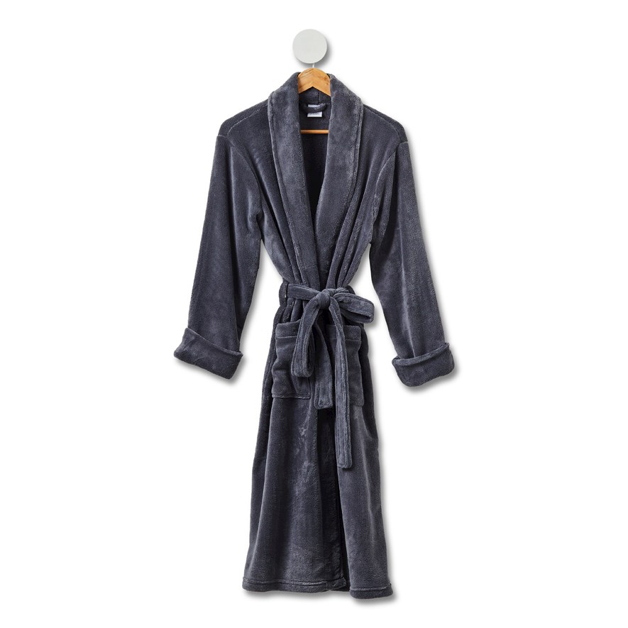 Granite Microfibre Robe | Adairs