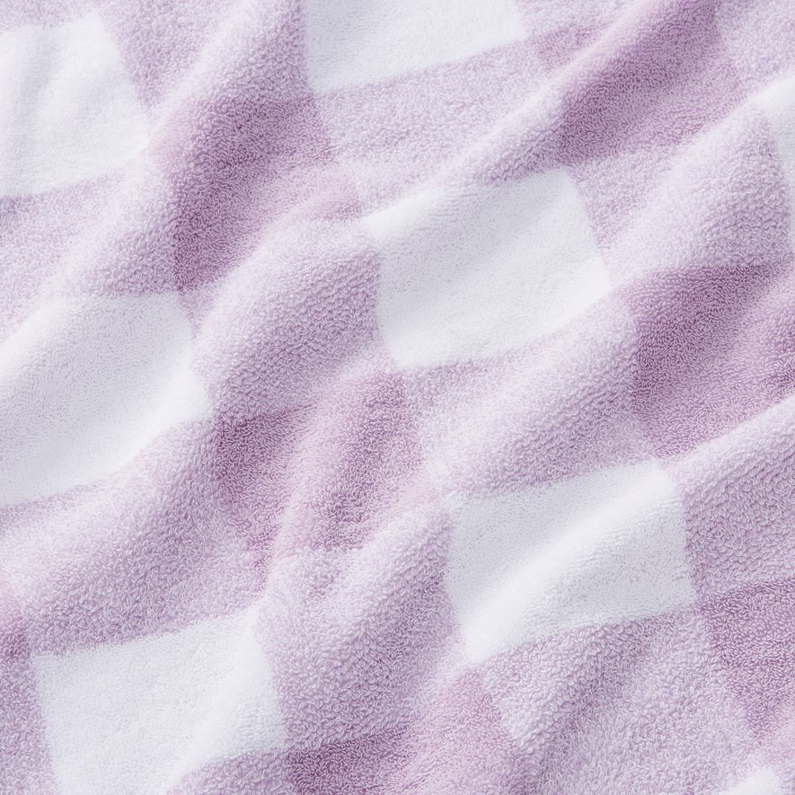 Gingham Lilac Towel Range | Adairs