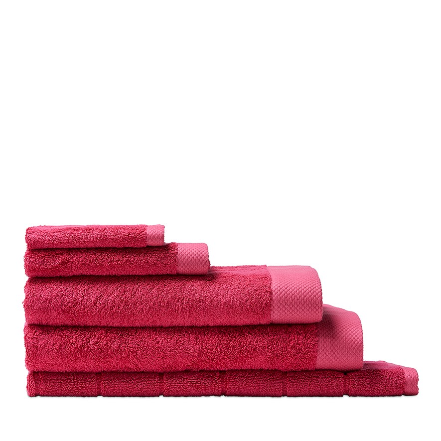 Home Republic - Navara Raspberry Solid Bamboo Cotton Towel Range | Adairs