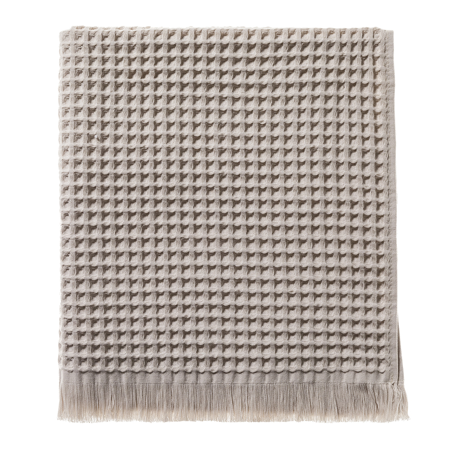 European Turkish Cotton Waffle Towels Stone Marle | Adairs
