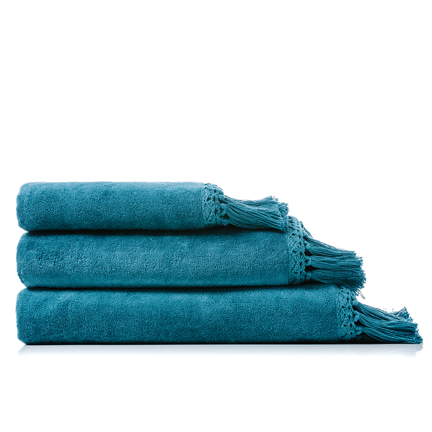 European Collection Luxe Velour Towels Emerald | Adairs