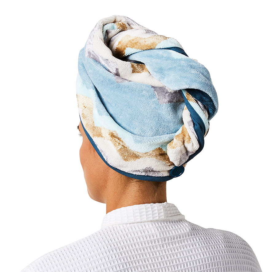 Chevie Atlantic Velour Hair Towel Wrap | Adairs