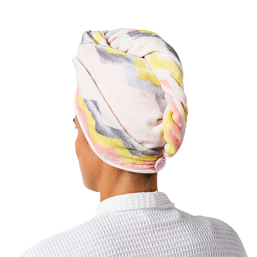 Chevie Coral Cloud Velour Hair Towel Wrap | Adairs