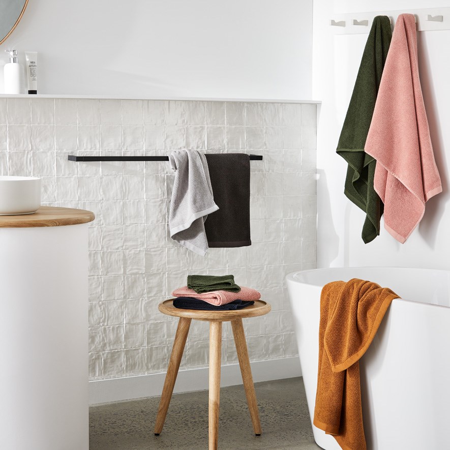 Savannah Ginger Textured Towel Range | Adairs