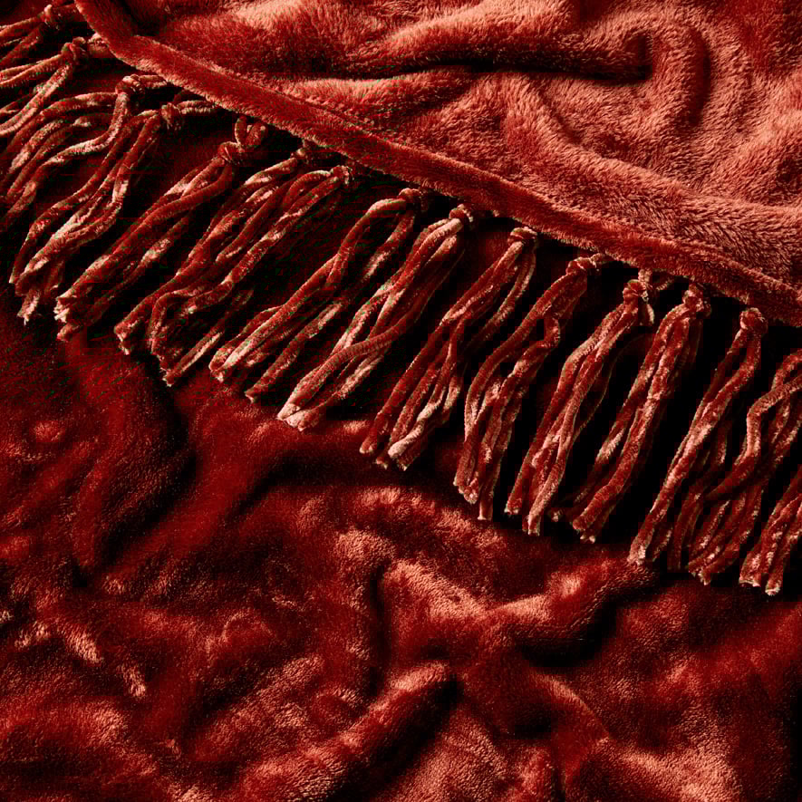 Supersoft Rust Blanket | Adairs