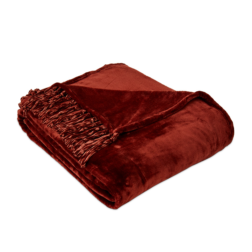 Supersoft Rust Blanket | Adairs