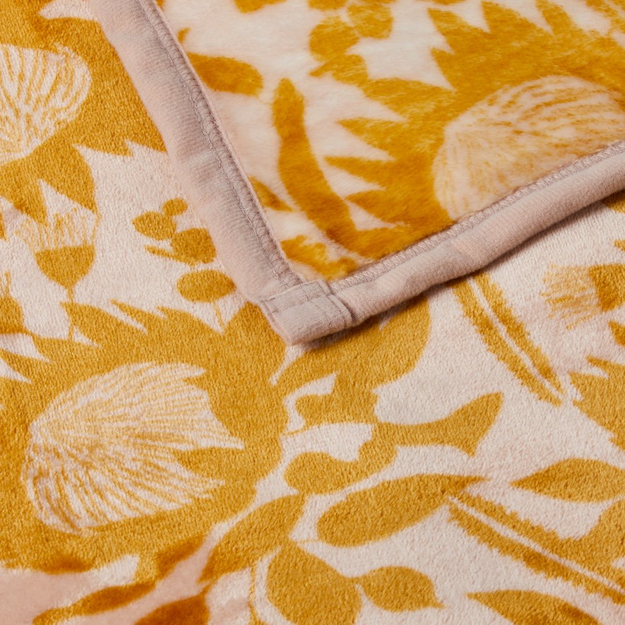 Ultrasoft Mustard Native Blanket | Adairs