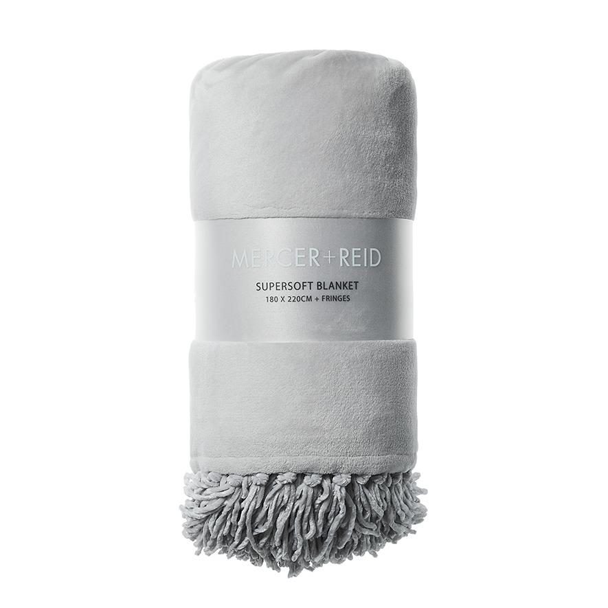 Mercer + Reid - Supersoft Blanket Silver | Adairs
