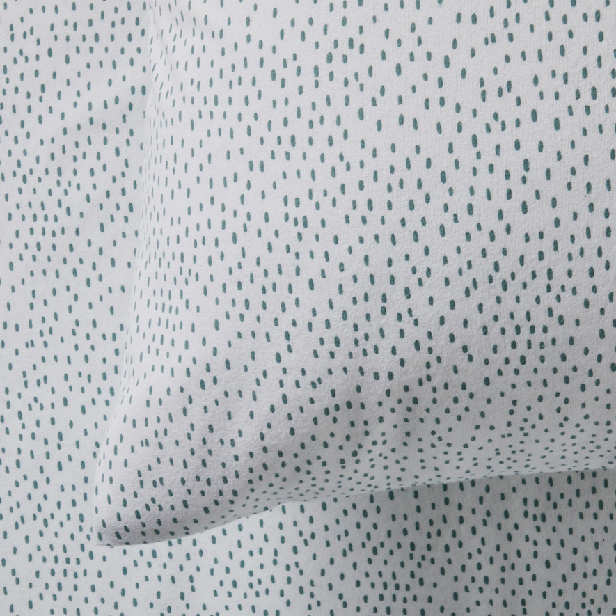 Printed Flannelette Sage Fleck Sheet Set | Adairs