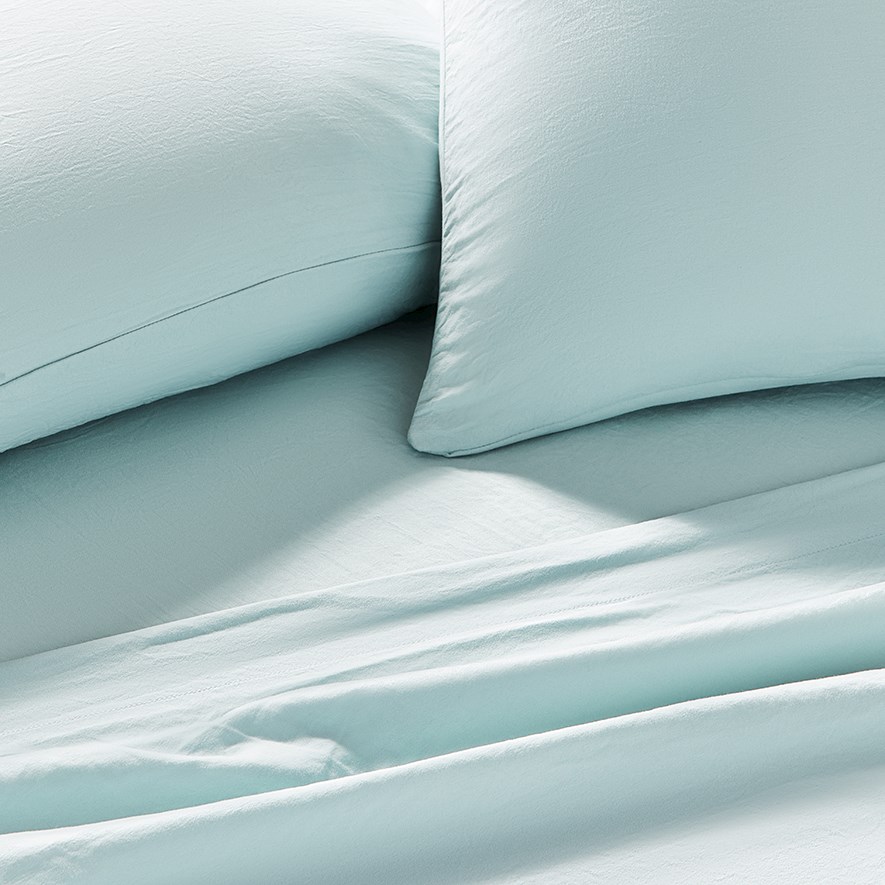 Microplush Sky Blue Sheet Set | Adairs