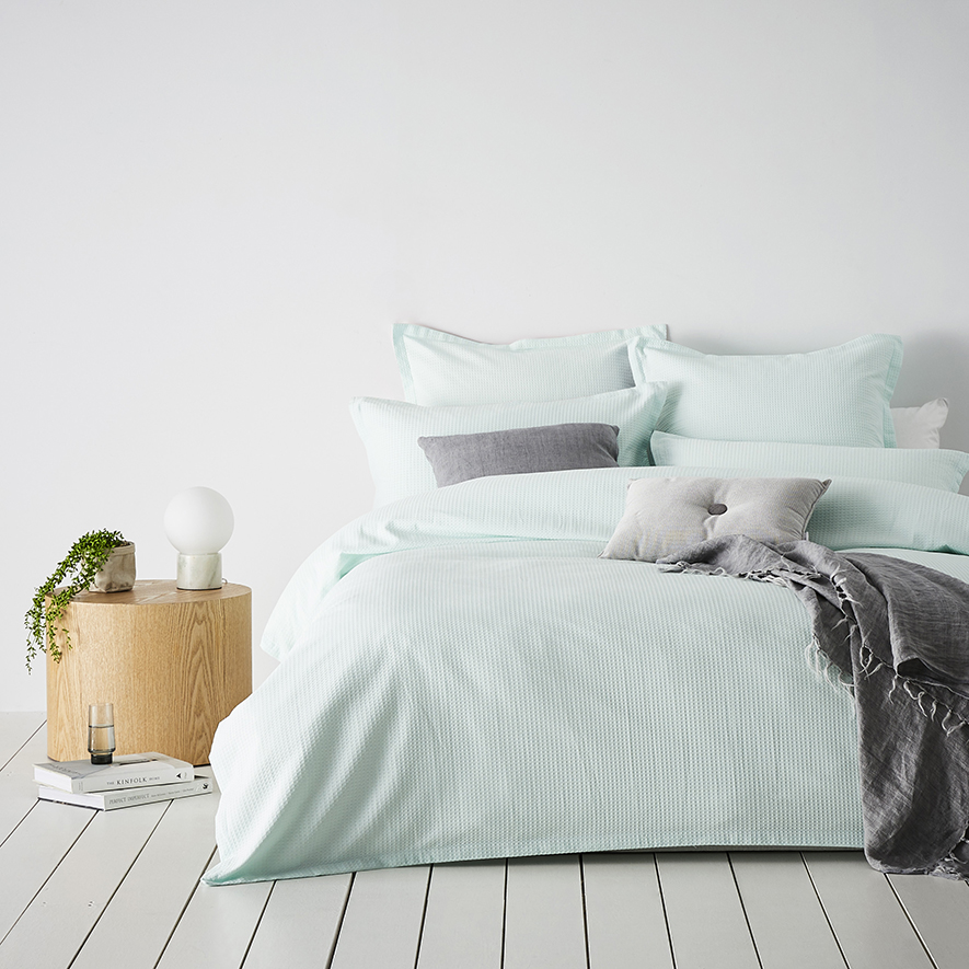 Riley Quilt Cover Set Mint | Adairs