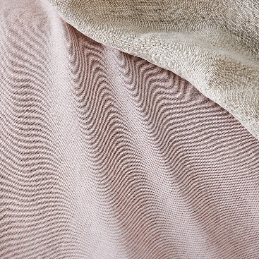 Austin Chambray Clay Cotton Quilt Cover | Adairs