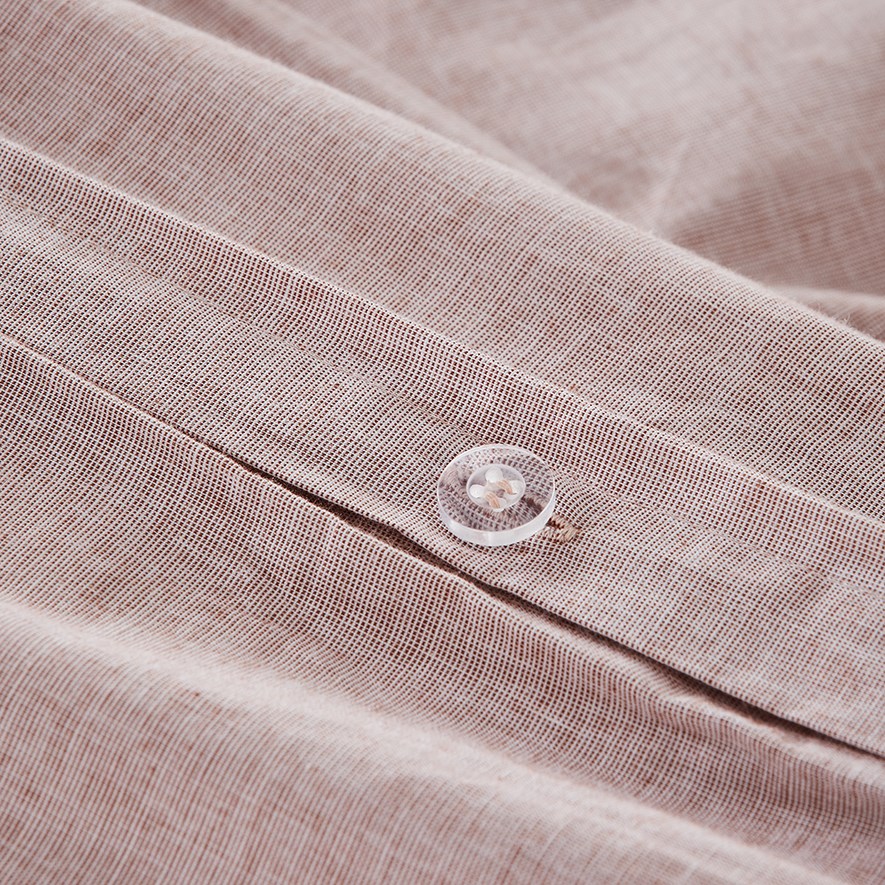 Austin Chambray Clay Cotton Quilt Cover | Adairs