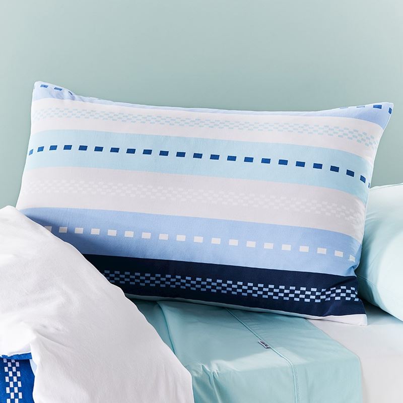 Sammy Stripe Blue Quilt Cover Set Adairs