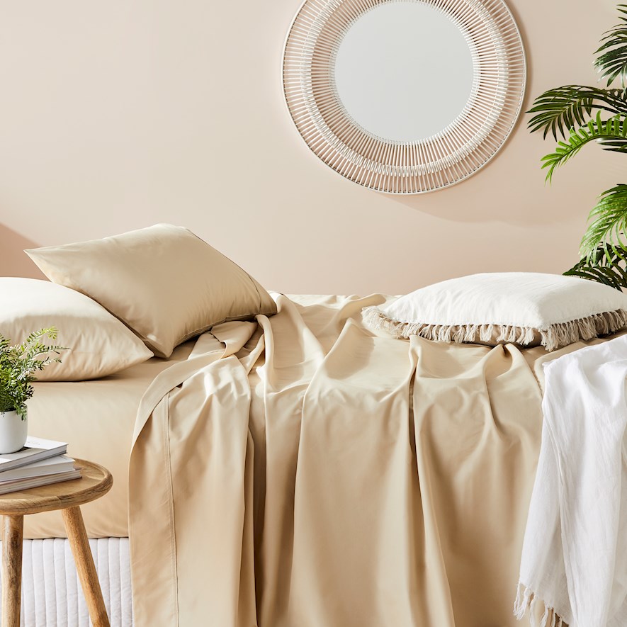 1500TC Brooklyn Sand Sheet Set | Adairs