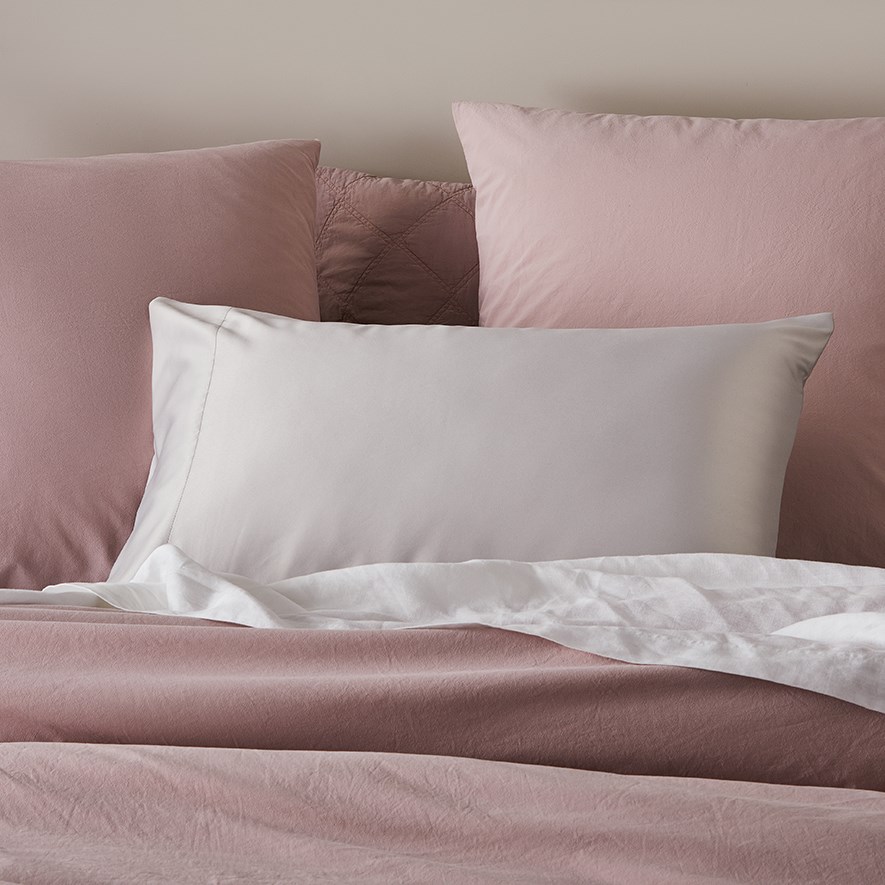 Satin Silver Standard Pillowcase | Adairs