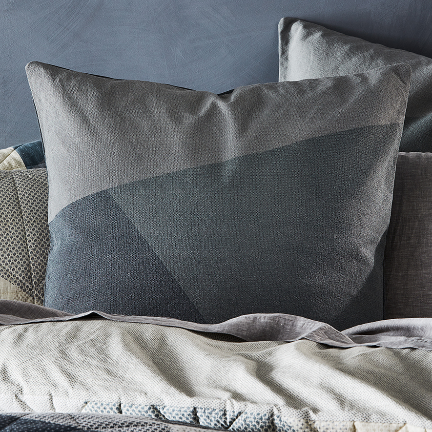 Helsinki Quilted Blue Pillowcase | Adairs