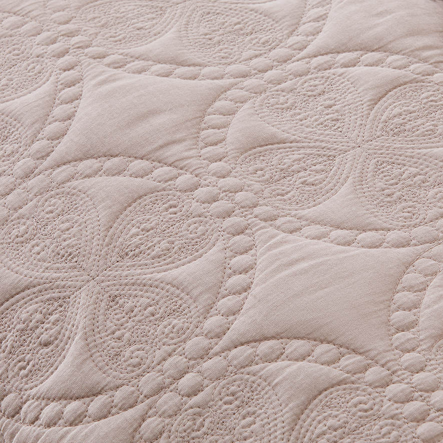 Grace Quilted Pebble Quilt Cover | Adairs
