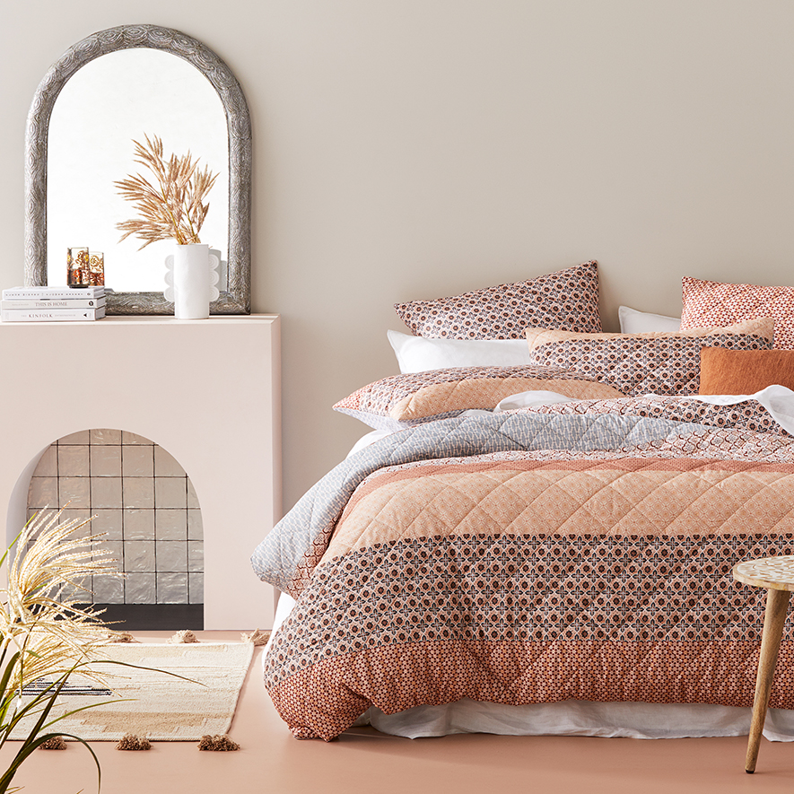 Safi Quilted Multi Quilt Cover | Adairs