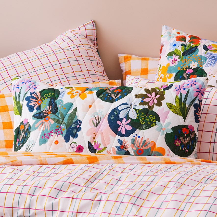 Wild Blooms Quilted Multi Quilt Cover | Adairs