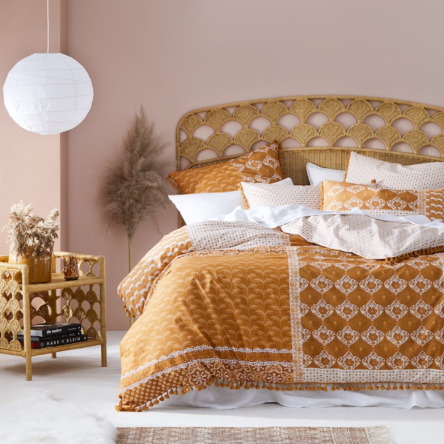 Isla Terracotta Quilt Cover Set | Adairs