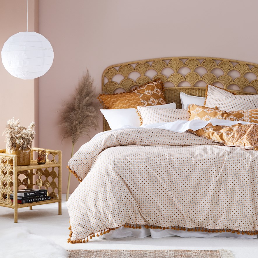 Isla Terracotta Quilt Cover Set | Adairs