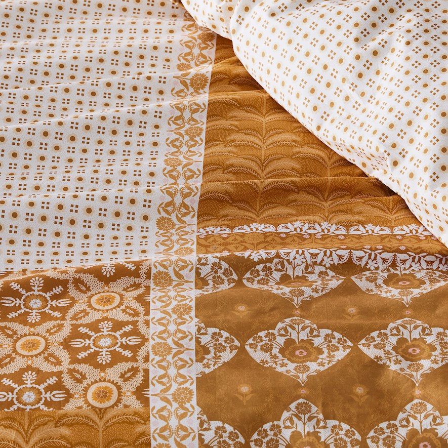 Isla Terracotta Quilt Cover Set | Adairs