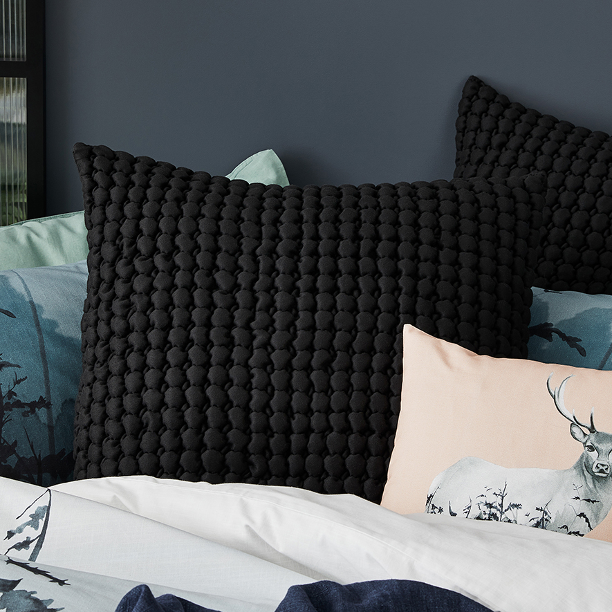 Grey Pine Quilt Cover Set in Ink | Adairs