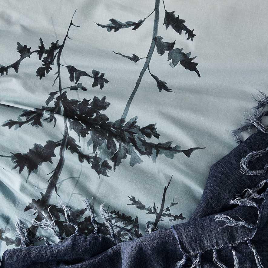 Grey Pine Quilt Cover Set in Ink | Adairs