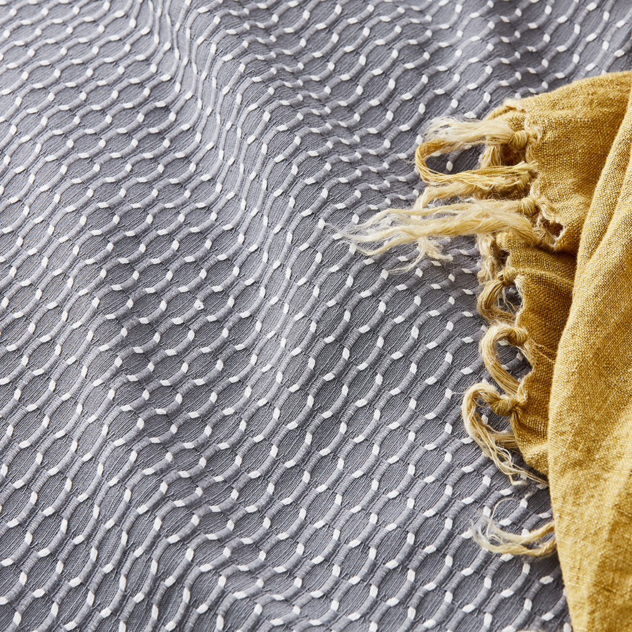 Lamont Graphite Quilt Cover Set | Adairs