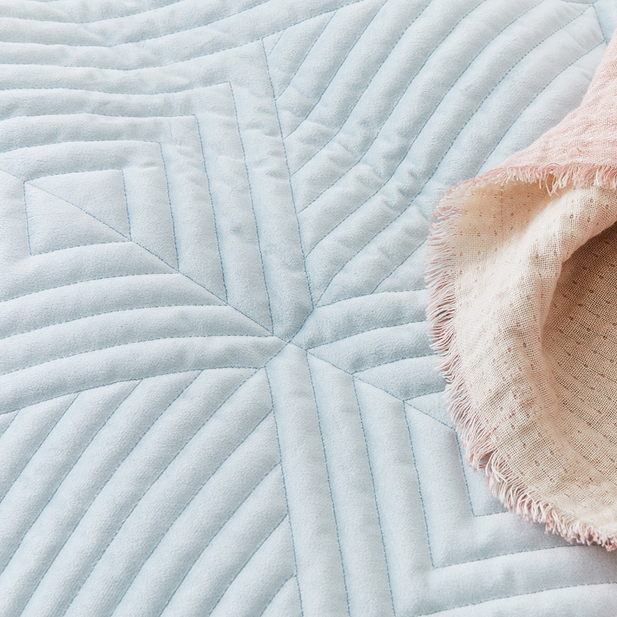 Newport Quilted Velvet Ice Quilt Cover | Adairs