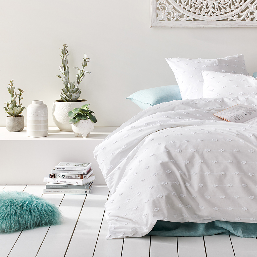 Home Republic - Sahara Quilt Cover Set White | Adairs